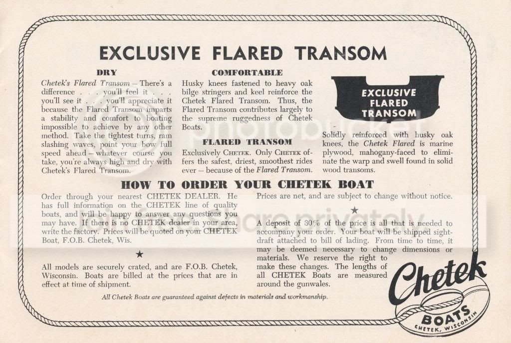 FiberGlassics® - 1955 Chetek Boat brochure - FiberGlassics® Forums