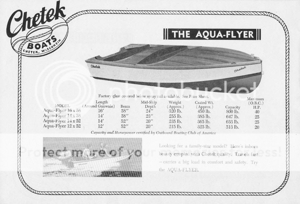 FiberGlassics® - 1955 Chetek Boat brochure - FiberGlassics® Forums
