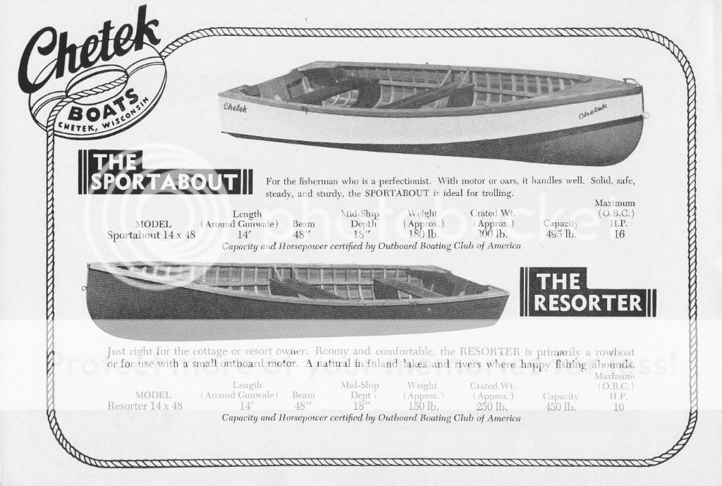 FiberGlassics® - 1955 Chetek Boat brochure - FiberGlassics® Forums