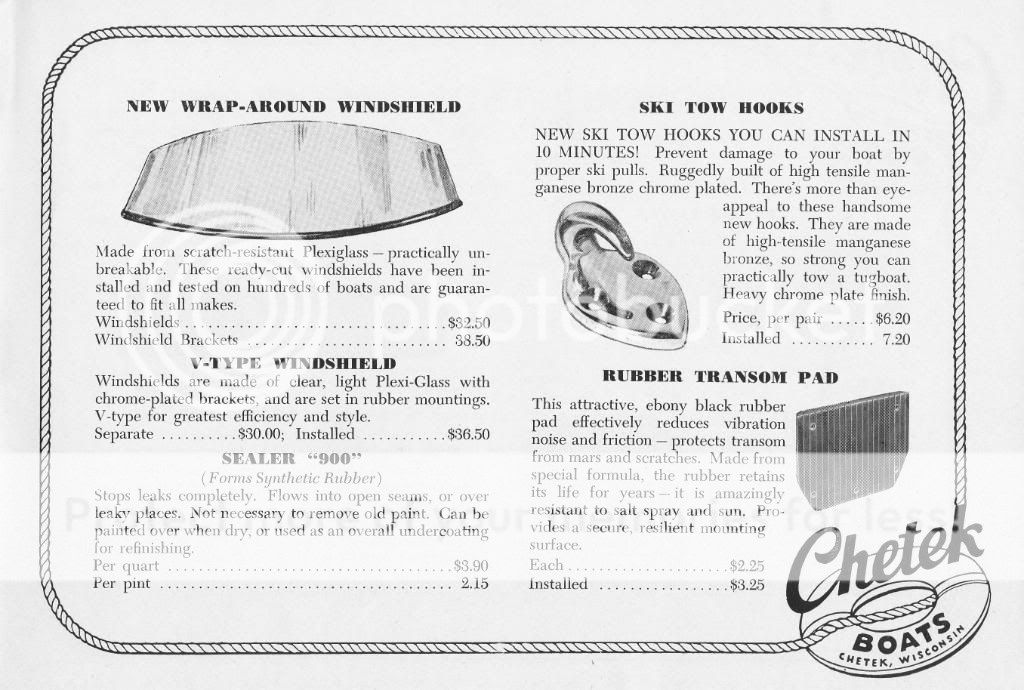 FiberGlassics® - 1955 Chetek Boat brochure - FiberGlassics® Forums