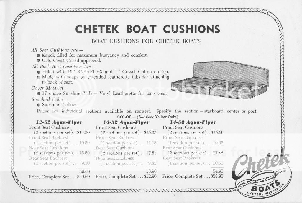 FiberGlassics® - 1955 Chetek Boat brochure - FiberGlassics® Forums