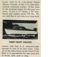 Fiber Craft (Florida) - Classic Boat Library